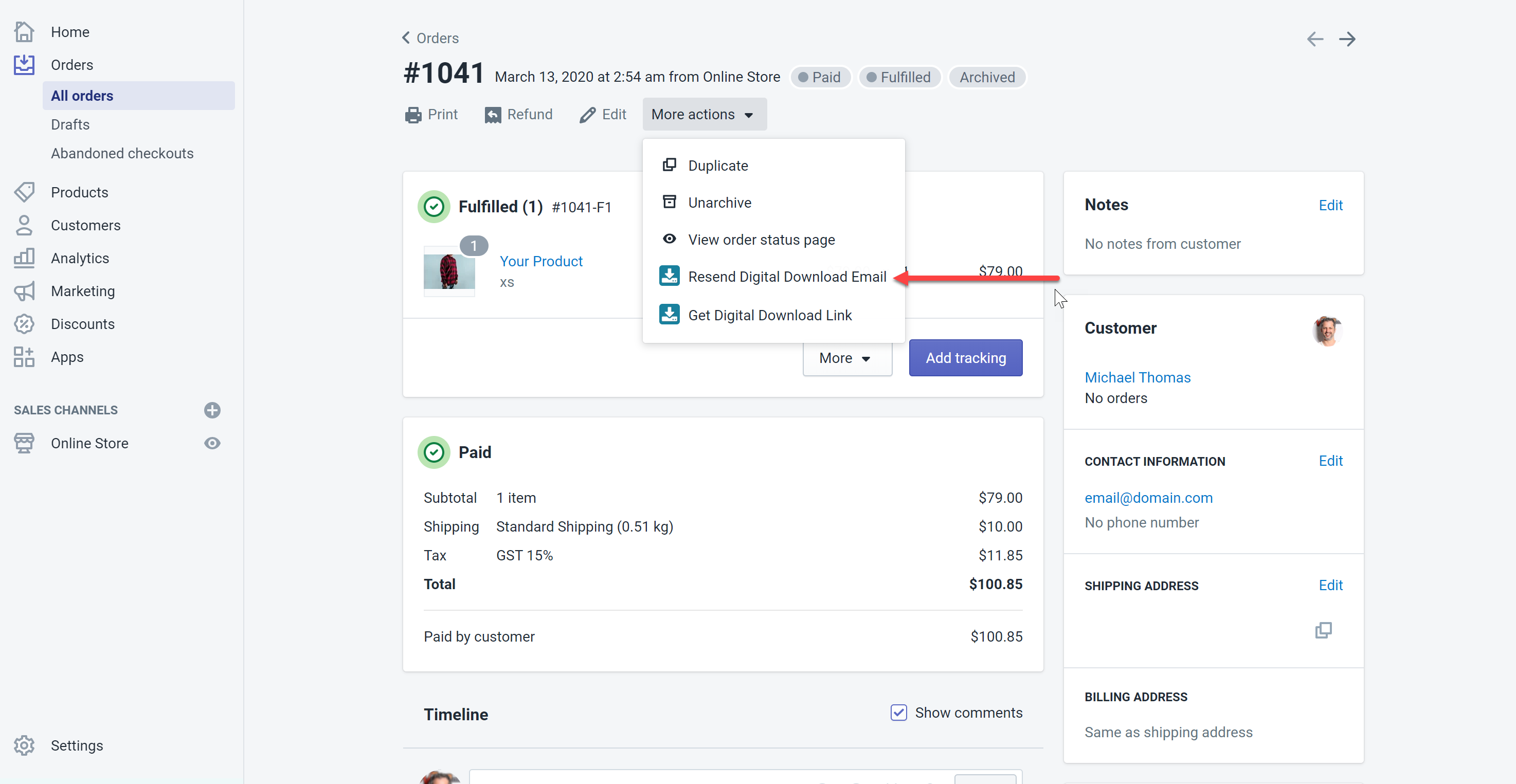 Resending delivery emails - Uplinkly Knowledgebase